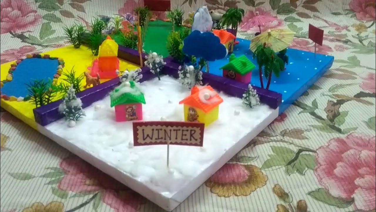 3-d model of seasons -summer,winter,rainy, spring 💙 - YouTube