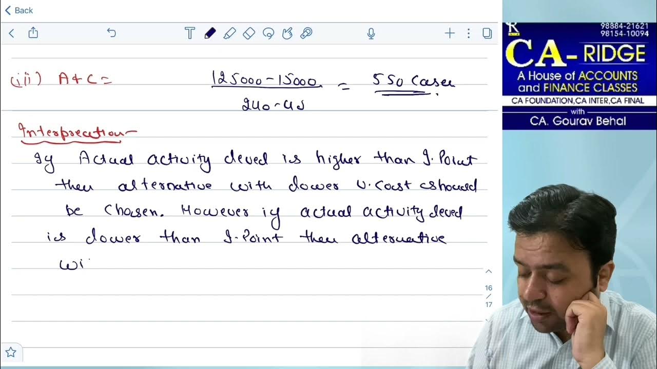 CA INTER COST ACC- Marginal Costing- important question on cost ...