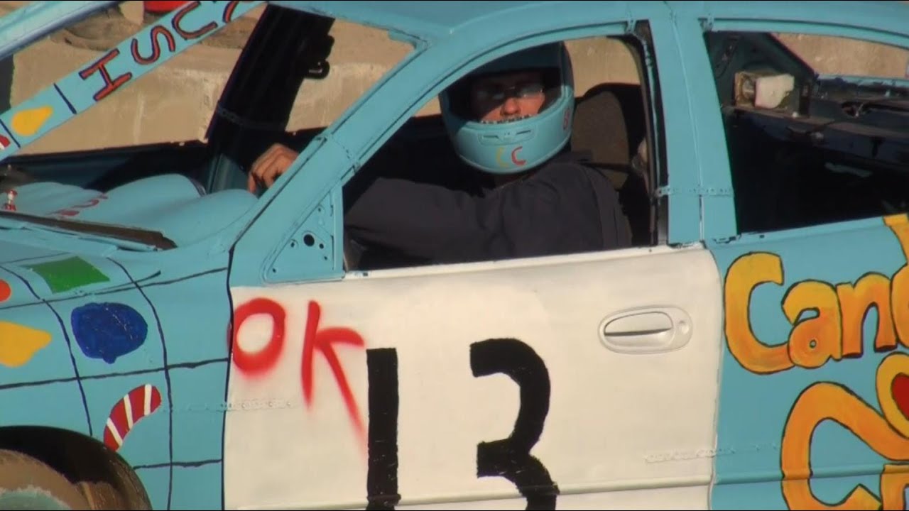 Mitchell Fair Demolition Derby 2016 | 4cyl Heat 1&2 + Feature - YouTube