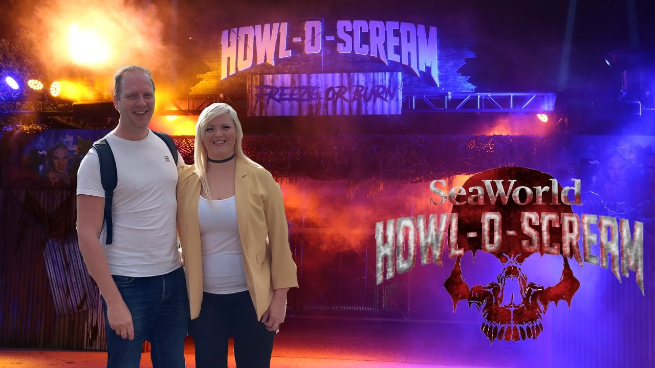 SeaWorld Orlando 🇺🇸 | Halloween Howl-O-Scream Vlog | In Maze Footage ...