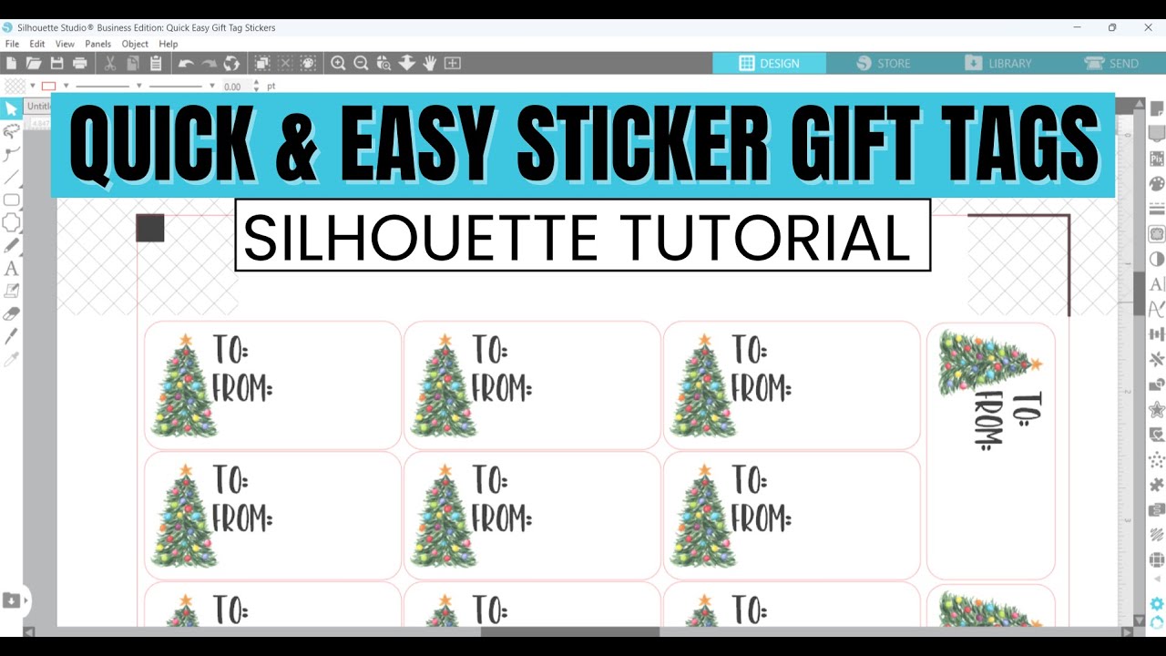 Quick & Easy Sticker Gift Tags in Silhouette Studio | Step-by-Step ...