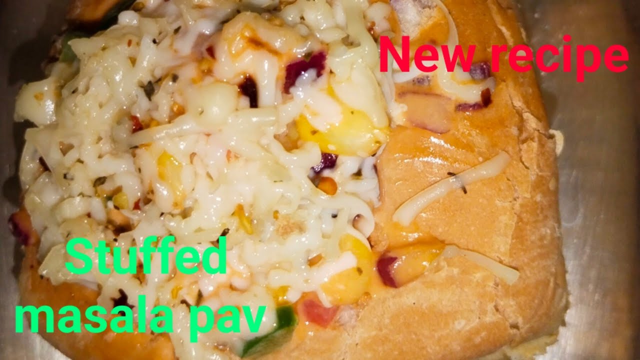 Aisi recipe pahle nhi dekhi hogi .New recipes.Stuffed pizza pav recipe ...