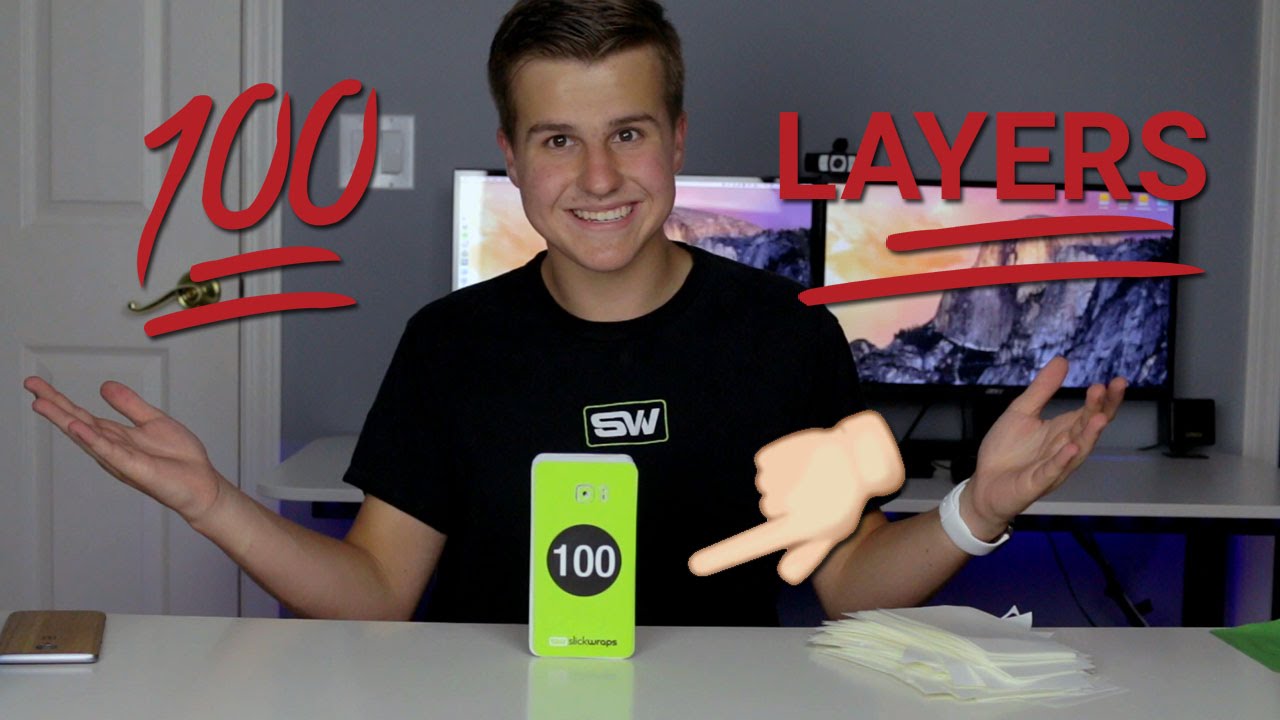 100 Layers of Phone Skins! (#100LayersChallenge) - YouTube
