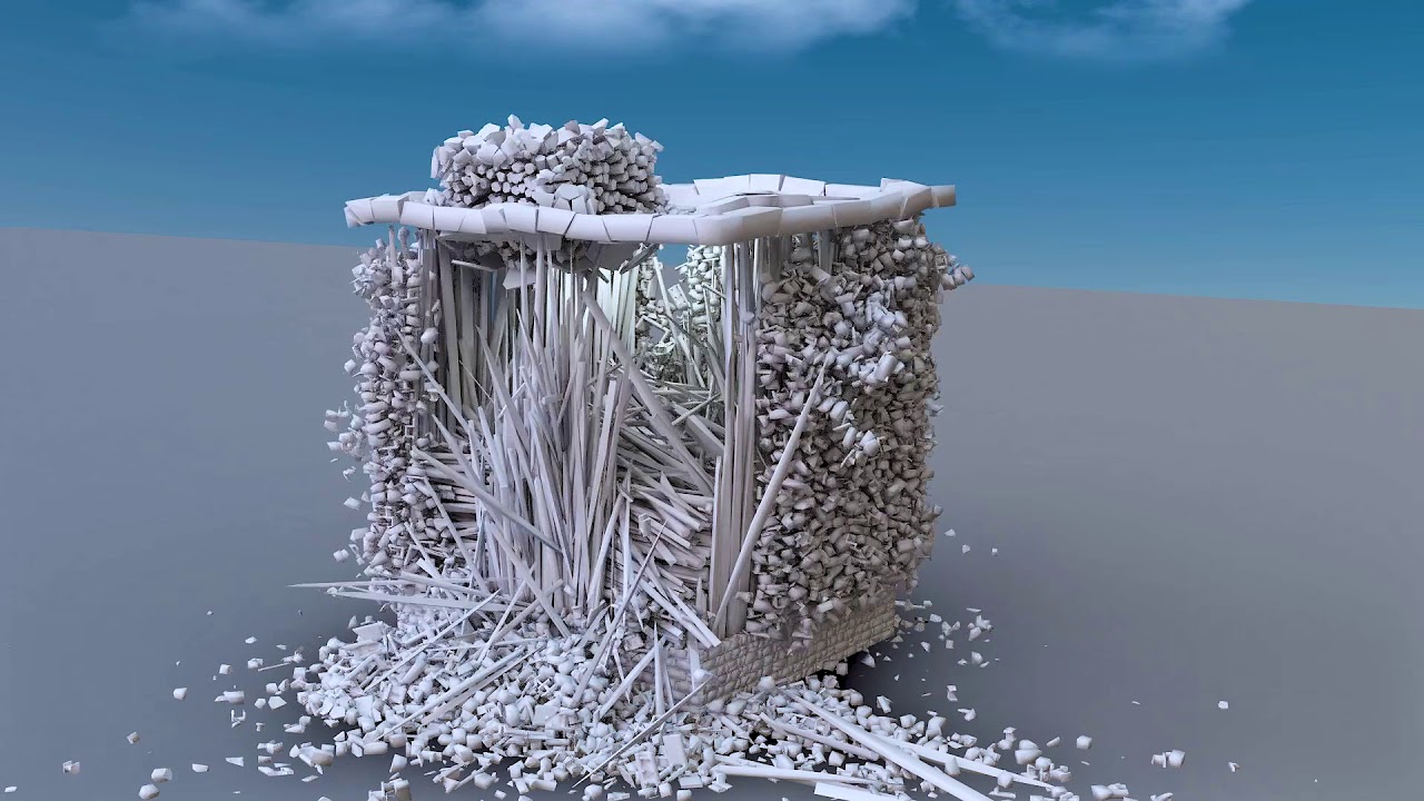 Architectural Destruction of a Building Scene - YouTube