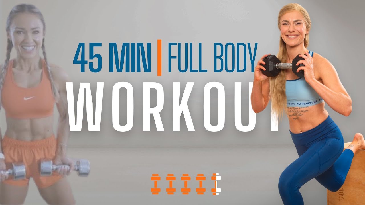 45 Min Caroline Girvan Inspired Full Body Dumbbell Workout | Low Impact ...