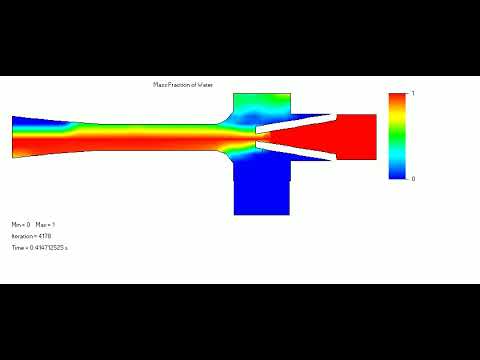 FLOEFD & SolidWorks Ejector Flow Simulation Mass Fraction of Water - YouTube