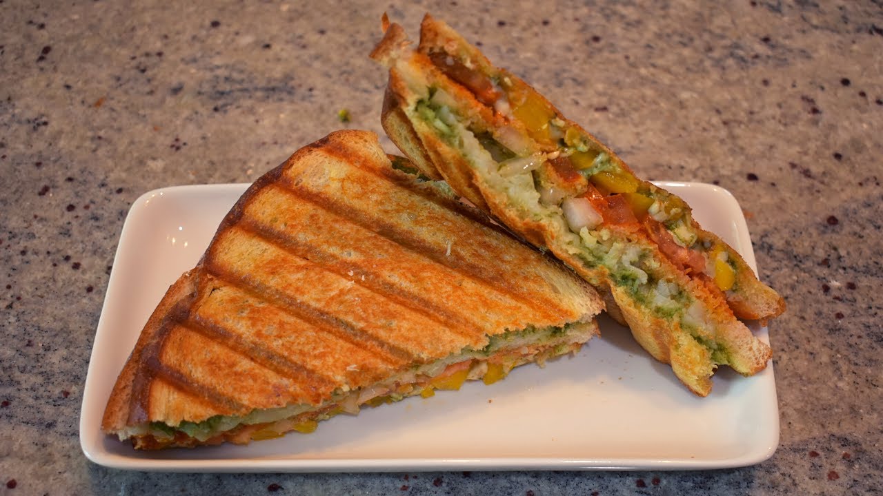 Famous Indian Street Food! Mumbai Masala Grilled Sandwich Recipe - YouTube