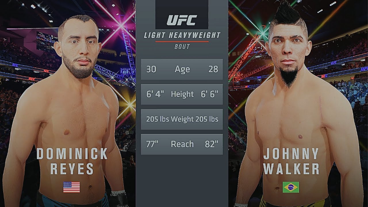 Dominick Reyes Vs. Johnny Walker : UFC 4 Gameplay (Legendary Difficulty ...