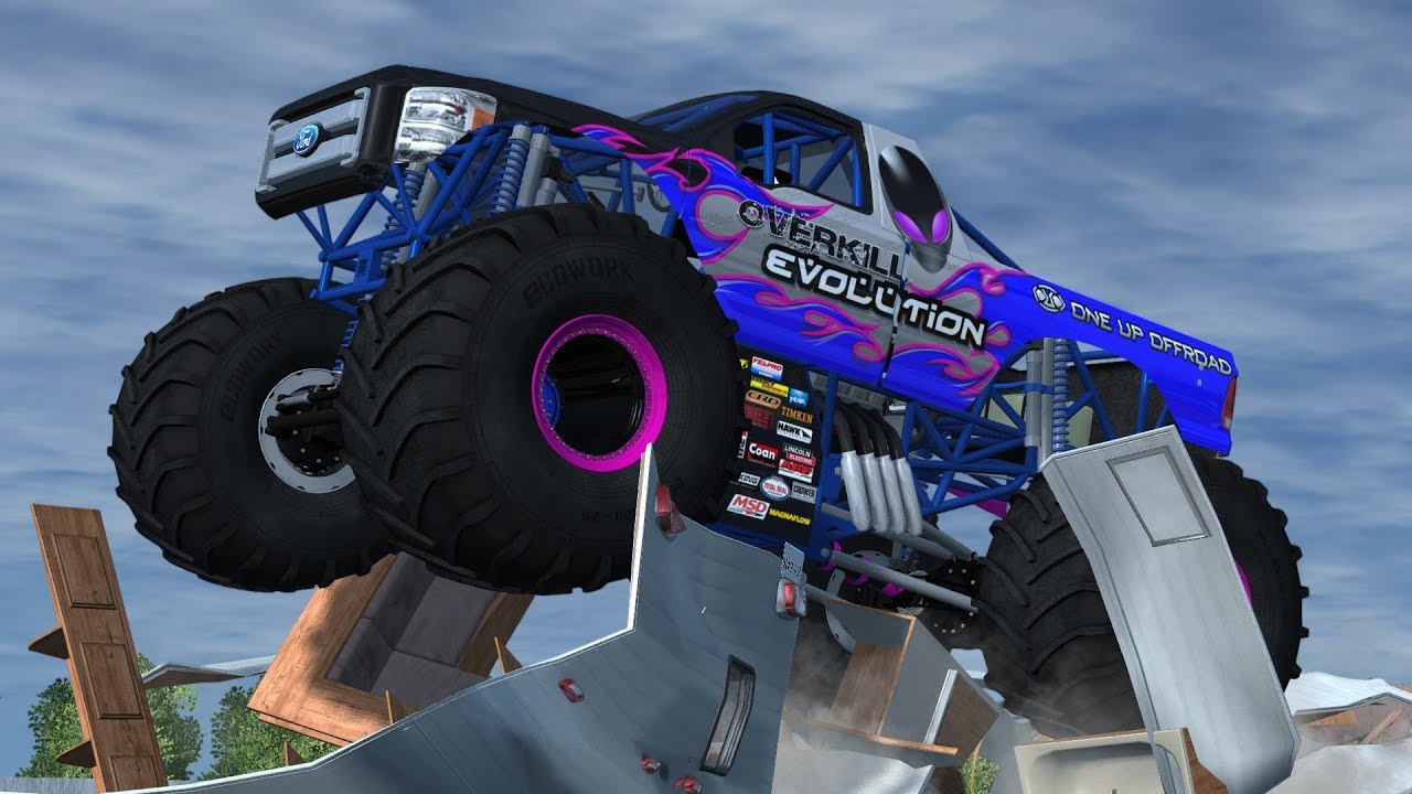 BeamNG.drive Monster Jam: Overkill Evolution Debut - YouTube