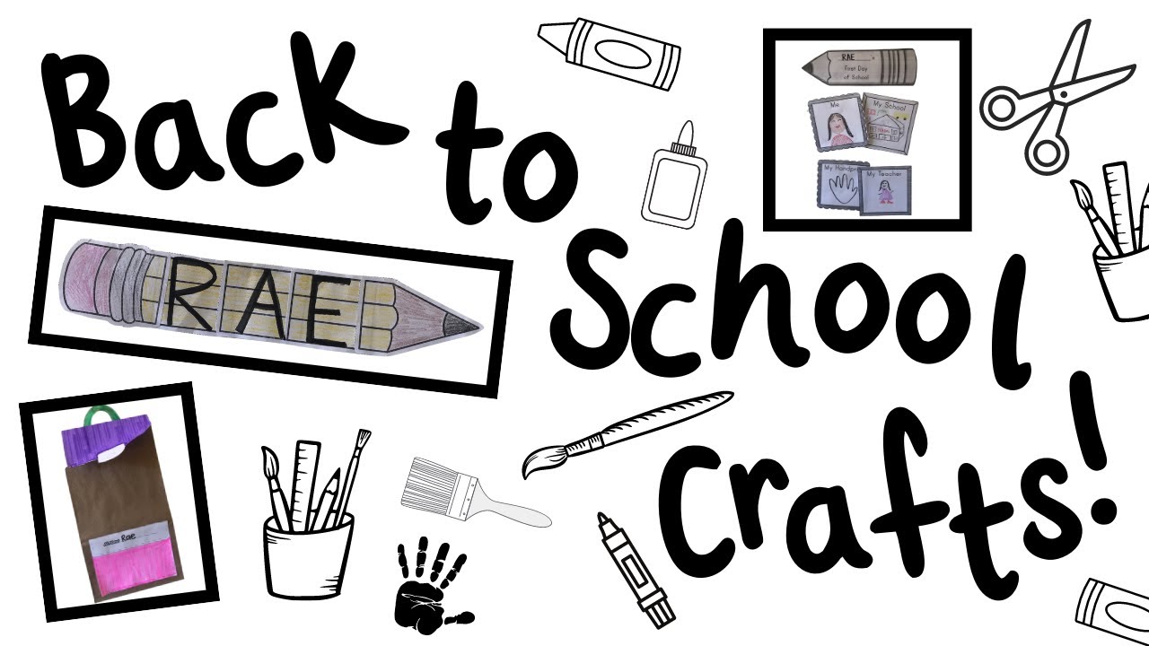 3 Easy Back to School Crafts! | First Day of School Activities ...