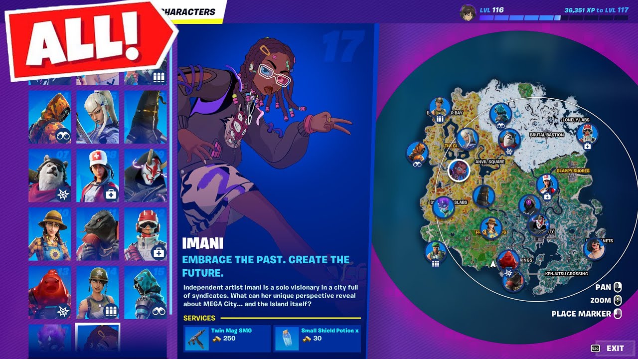*ALL* Fortnite Character Locations in Chapter 4 Season 2 - YouTube