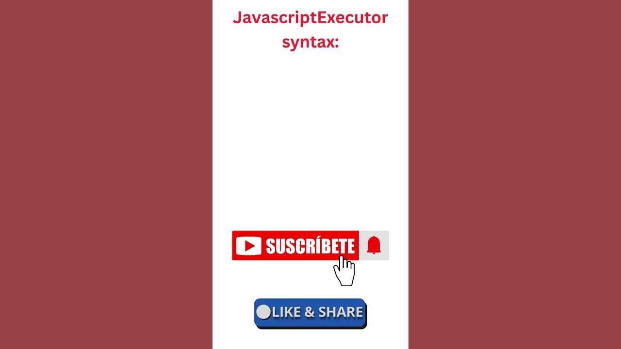 JavaScript Executor#testingtechniques #testingsolutions #english ...