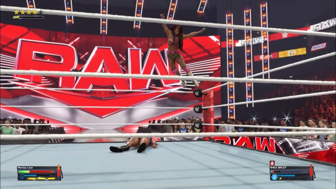 WWE 2K24 RAW Marissa Leon vs. Rhea Ripley - YouTube