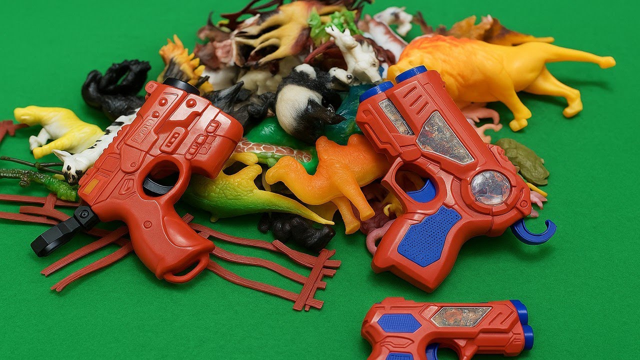 Marvel Hero's Toy Guns Unboxing | Collection of Plastic Wild Animals ...