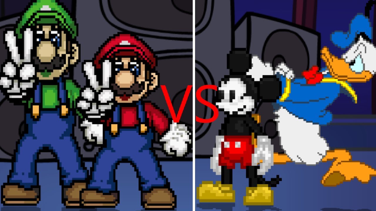 MUGEN Team Nintendo Vs Team Disney - YouTube