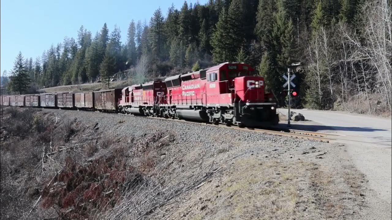 CP 5018 at Poupore and South Slocan BC March 1, 2025 - YouTube