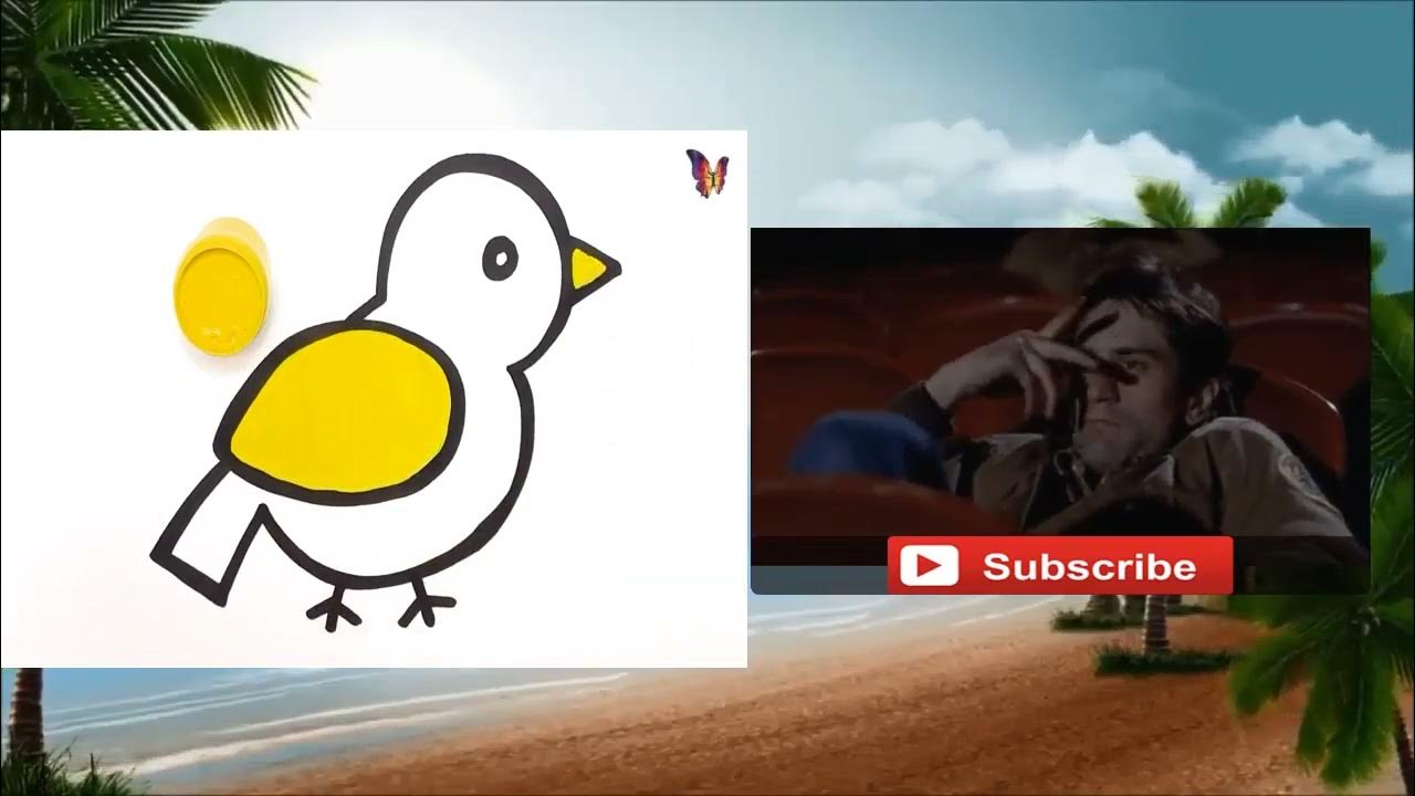 Раскраска Яркая Птичка Как Нарисовать Птичку Раскраски Малышам Youtube