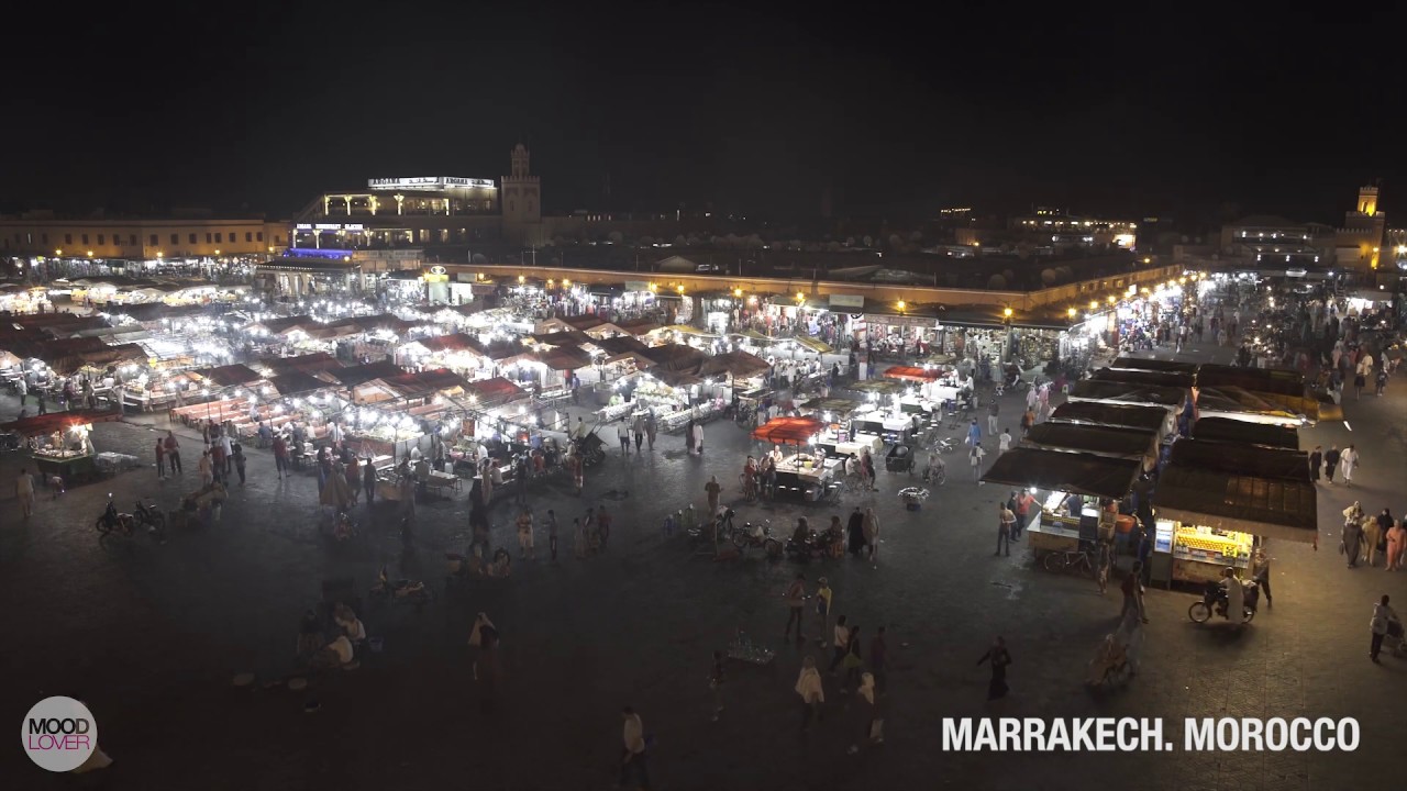 4K Ultra HD Drone Jemaa el Fnaa Marrakech Morocco - YouTube