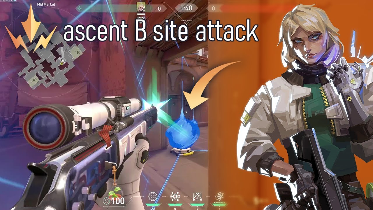 Deadlock Lineups for B site on Ascent - Attack - YouTube