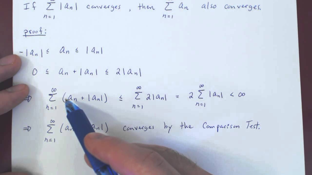 Absolute Convergence Test Proof YouTube