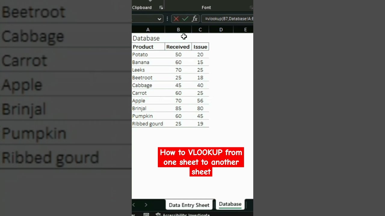 VLOOKUP From One Sheet To Another viral viralvideo excel sl YouTube VLOOKUP From One Sheet To Another viral viralvideo excel sl YouTube
