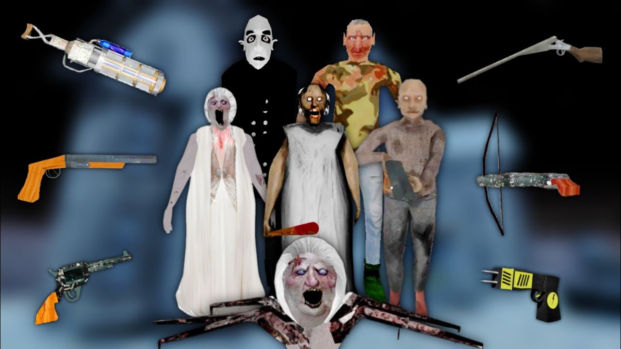 Unlimited Weapons VS All Enemies In Granny 1 2 3 All Remakes | Granny ...