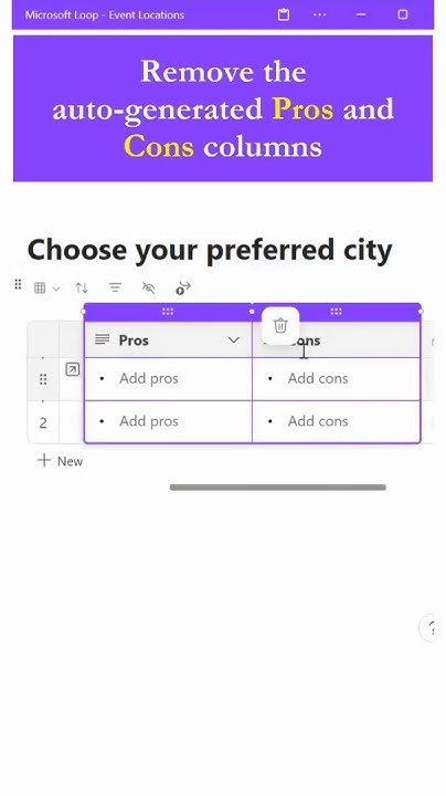 Creating Voting Table in Microsoft Loop - YouTube