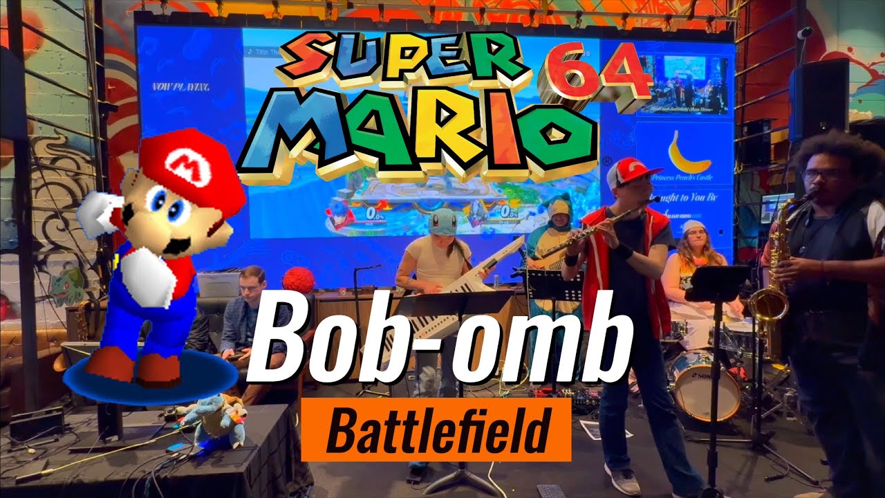 Snorlax plays the bass with @SmashBrosLive ⁠ “Bob-omb Battlefield” from ...