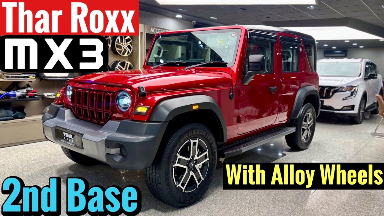 New Mahindra Thar Roxx MX3 2WD Detailed Review | Alloy Wheels, Features ...