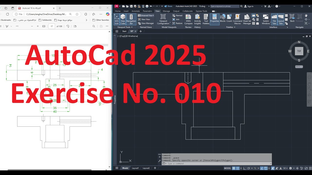 100 Autocad Exercises 2025 || Autocad Exercise No.010 - YouTube