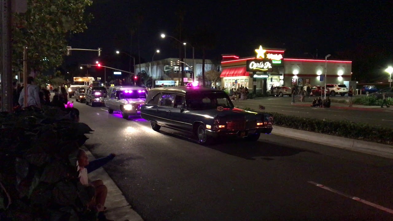 2019 Anaheim Halloween Parade (Phantom Coaches Hearse Club) - YouTube