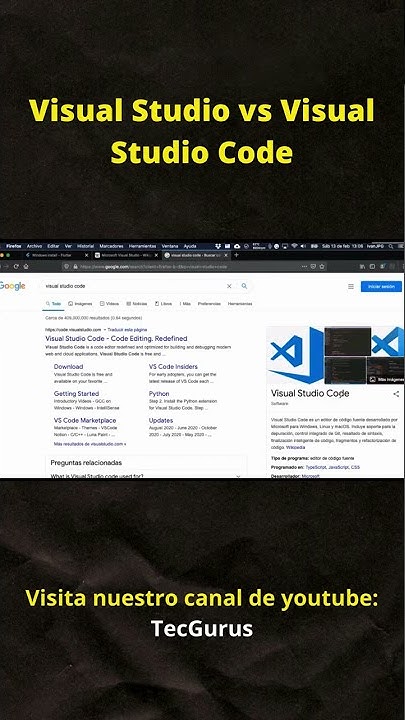 Diferencias entre Visual Studio y Visual Studio Code - YouTube