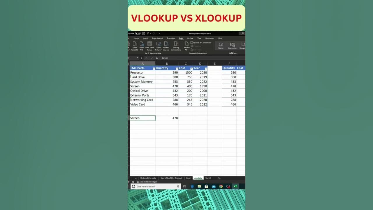 VLOOKUP vs XLOOKUP Part 1 - YouTube