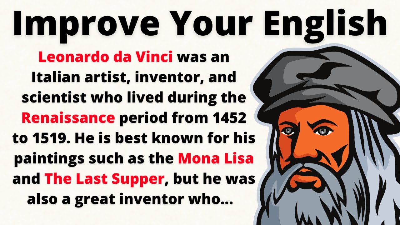 Easy English Story Level 1 ||| Leonardo Da Vinci - YouTube