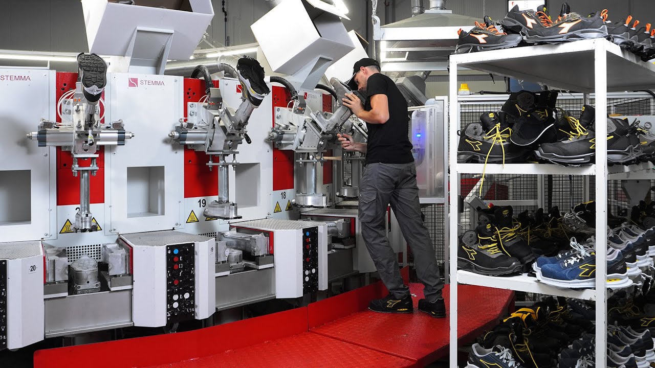 Safety shoes manufacturing process with STEMMA polyurethane direct ...