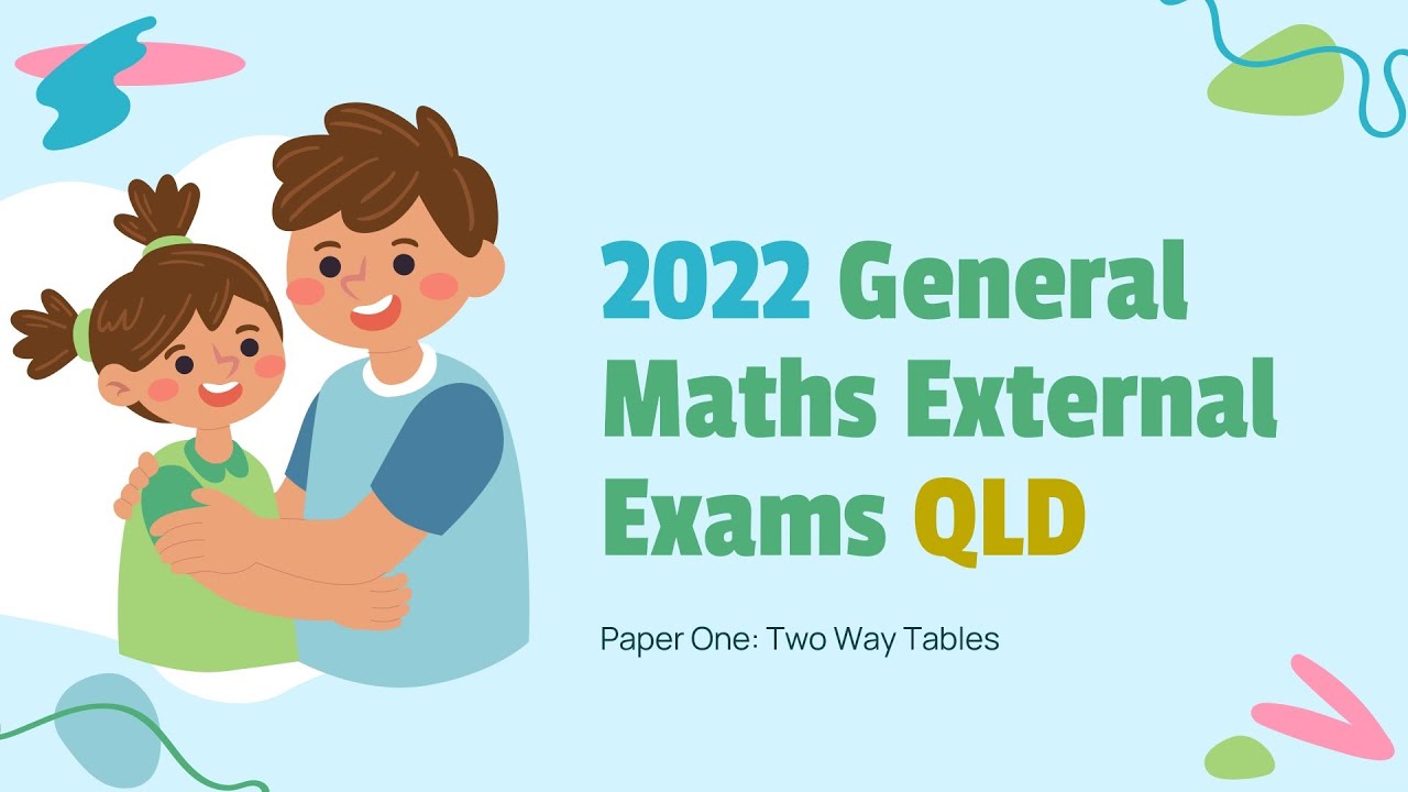 2022 External Exams QLD: General Math Paper 1: Two Way Tables (Multiple ...