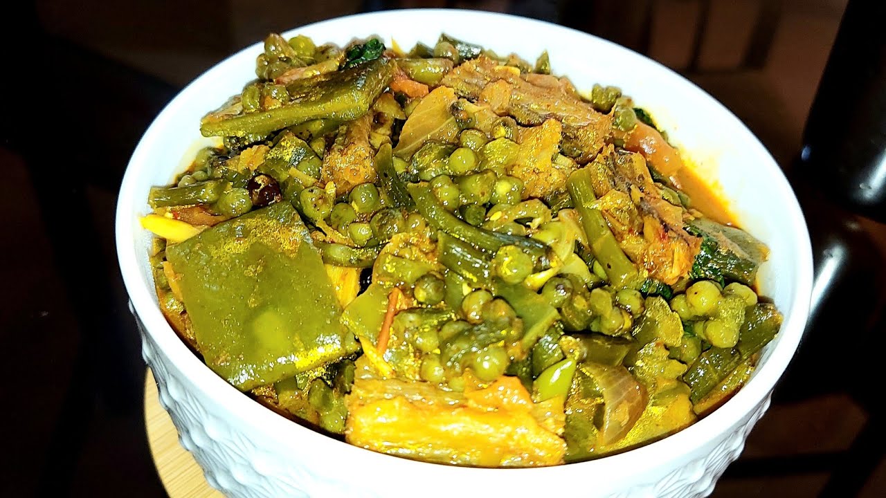 Pui Mituli Recipe Lote Shutki Diye/Malabar Spinach Seeds With Dry Fish ...