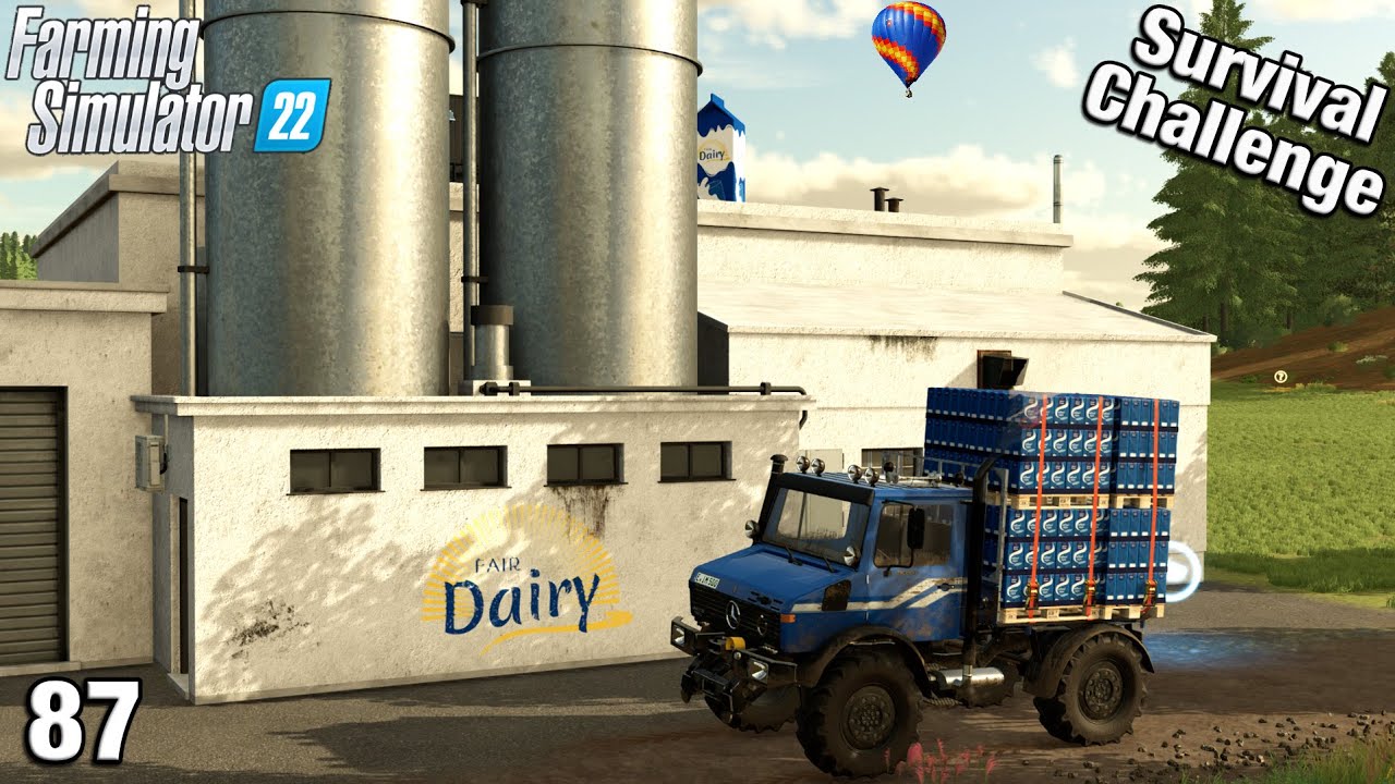 BUILDING A DAIRY TO INCREASE MILK PROFITS Survival Challenge FS22 ...