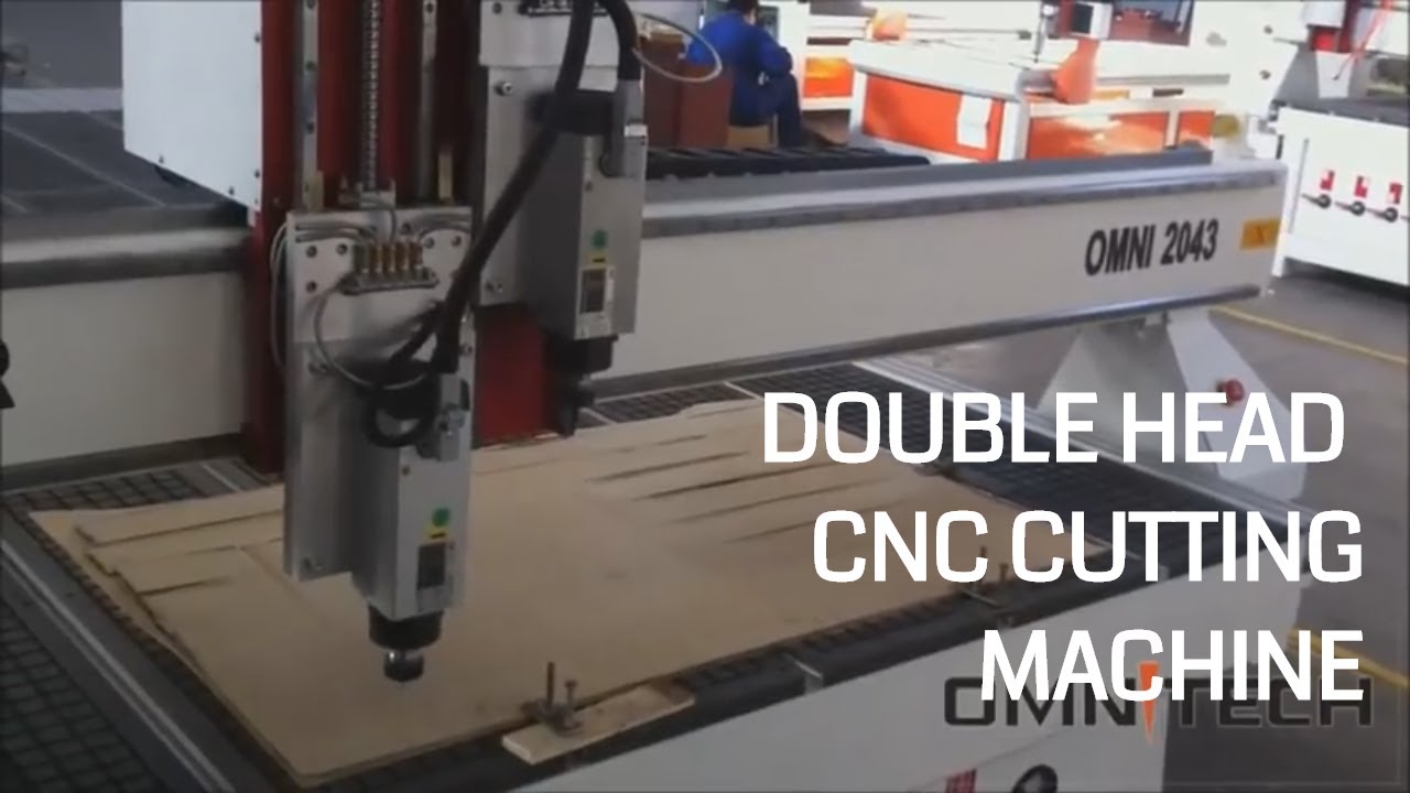 Double head cnc router cut plywood - YouTube