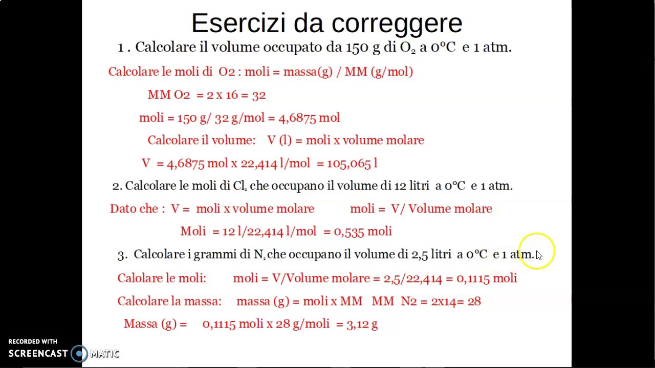 volume molare - YouTube