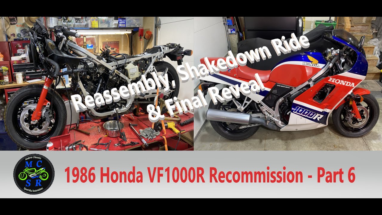 1986 Honda VF1000R Recommission prt.6 - Reassembly, First Shakedown ...