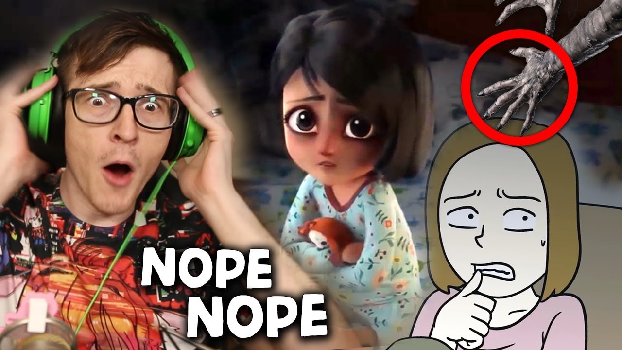 Reacting to the SCARIEST horror stories Animations *DO NOT WATCH AT ...