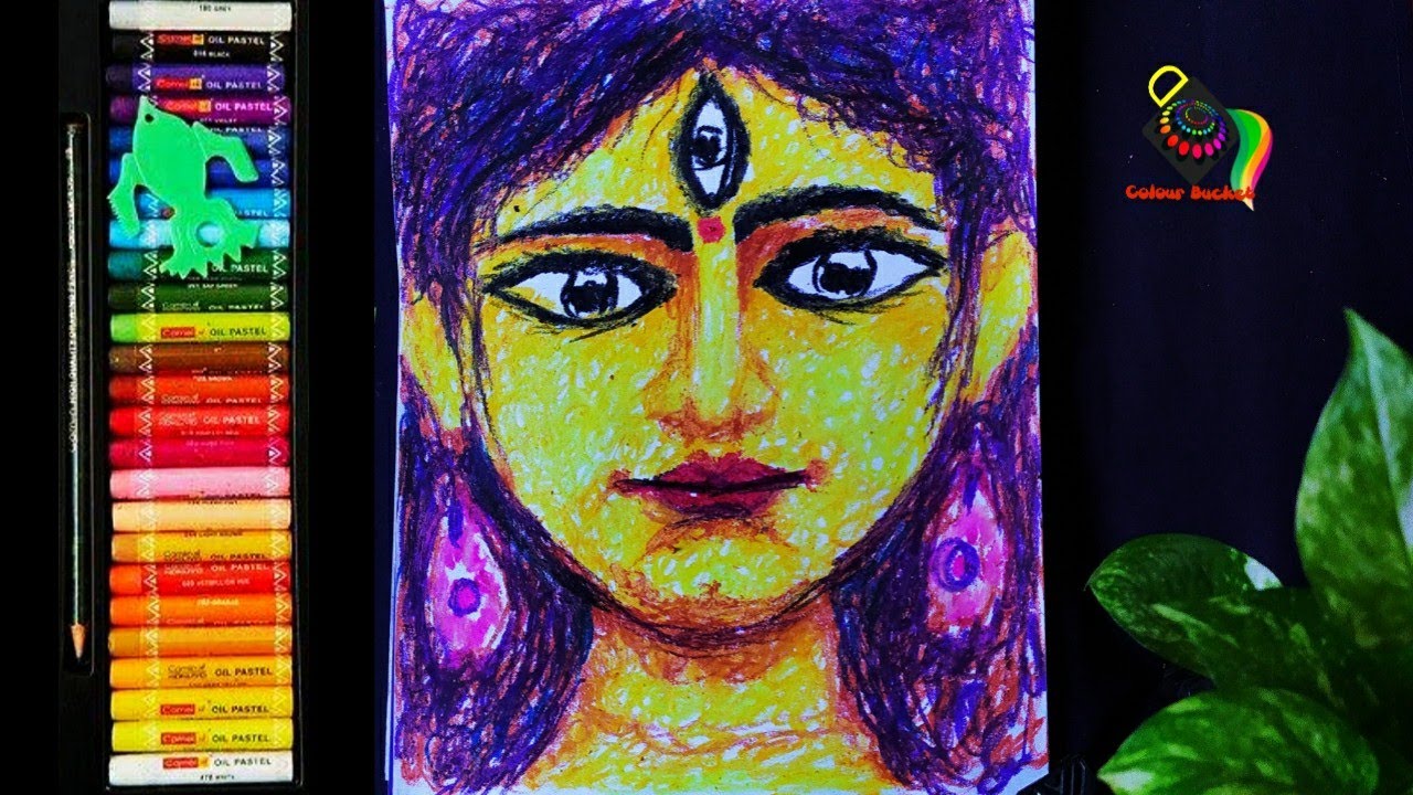 How to draw Maa Durga , innovative Art form - "Ogo Amar Agomoni Aalo ...