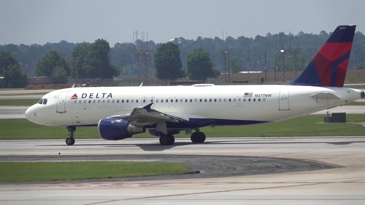 Delta Airlines Airbus A320 Takeoff ATL Atlanta airport 6-16-18 - YouTube