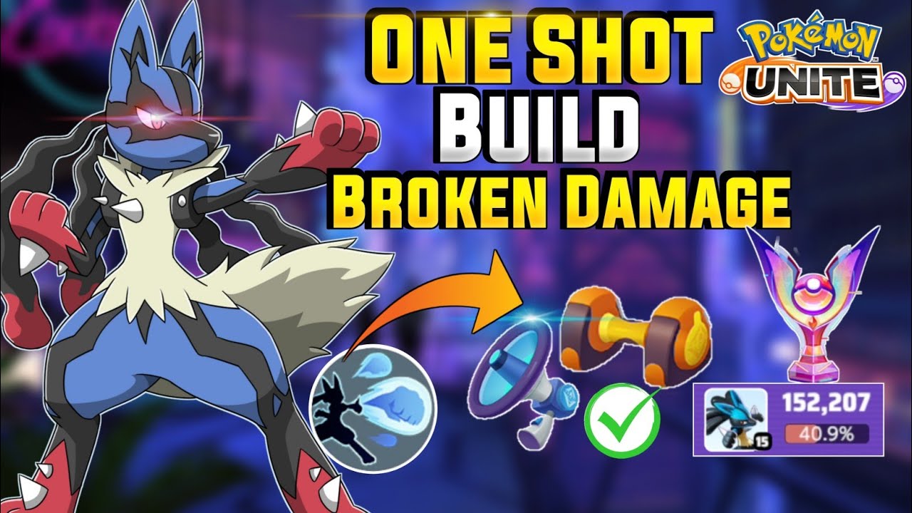 I FINALLY FOUND ONE SHOT BUILD FOR LUCARIO 🤯 TOTALLY BROKE DAMAGE ...