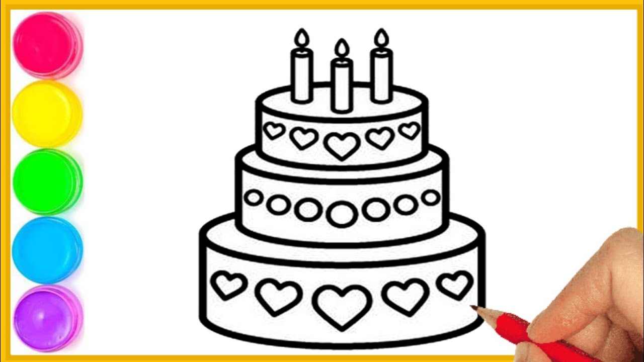 HOW TO DRAW A CAKE | CAKE DRAWING FOR BEGINNERS STEP BY STEP | CAKE ...