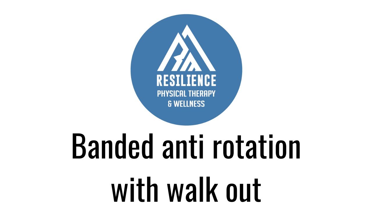Banded anti rotation with walk out - YouTube