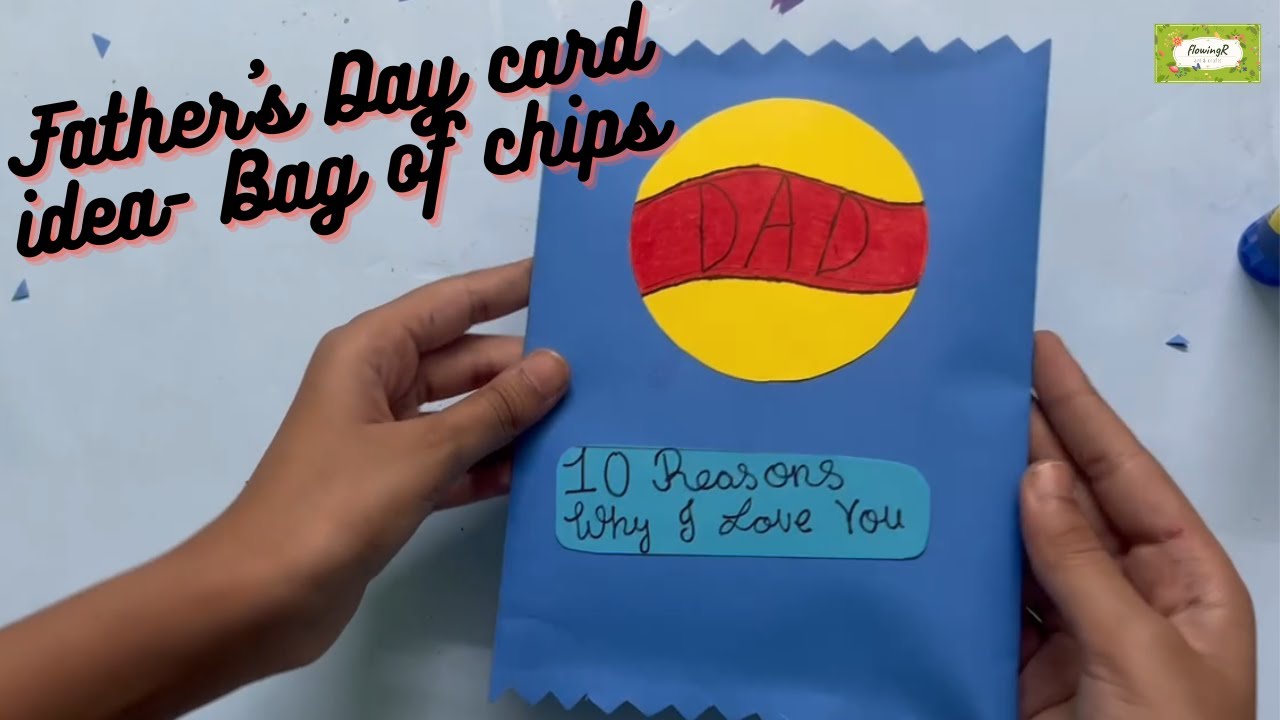 How to make gifts with paper | Father's Day card idea - Bag of chips ...