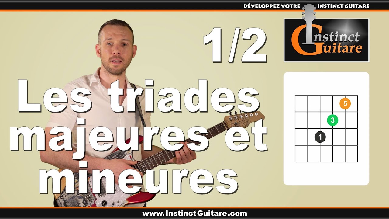 Les triades majeures et mineures à la guitare - 1ère partie - YouTube