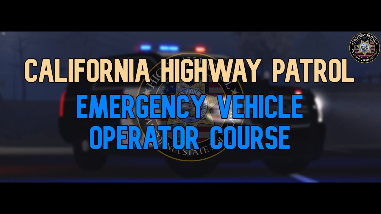 California Highway Patrol Tryout EVOC route | CSRP ERLC - YouTube